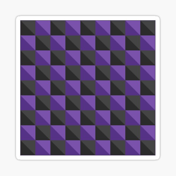 "Purple checkerboard" Sticker for Sale by pnkpopcorn | Redbubble