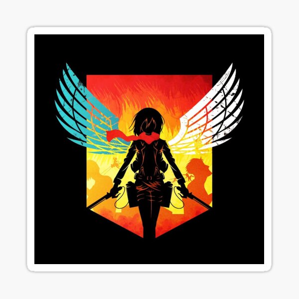 "Mikasa Ackerman | Shingeki No Kyojin | Wings of freedom" Sticker for ...