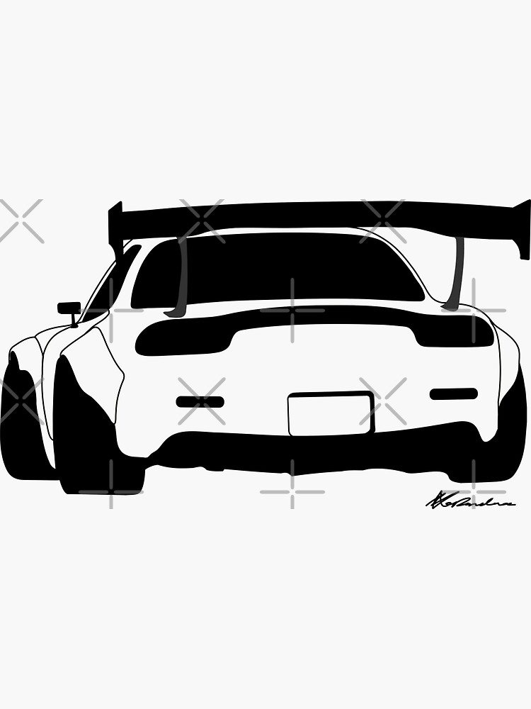 "RX7" Sticker by ClassicAuto | Redbubble