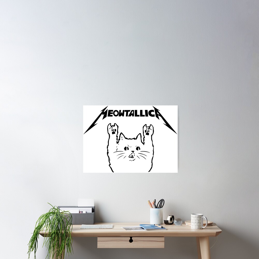"Metalicat Kitty Black" Poster for Sale by febri94 | Redbubble