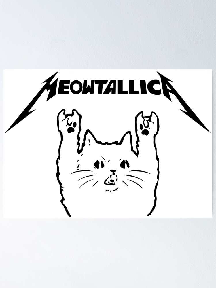 "Metalicat Kitty Black" Poster for Sale by febri94 | Redbubble