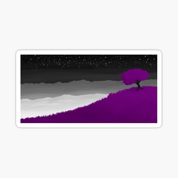 "Subtle Ace Flag Hilltop with Tree" Sticker for Sale by TreeSpiral ...
