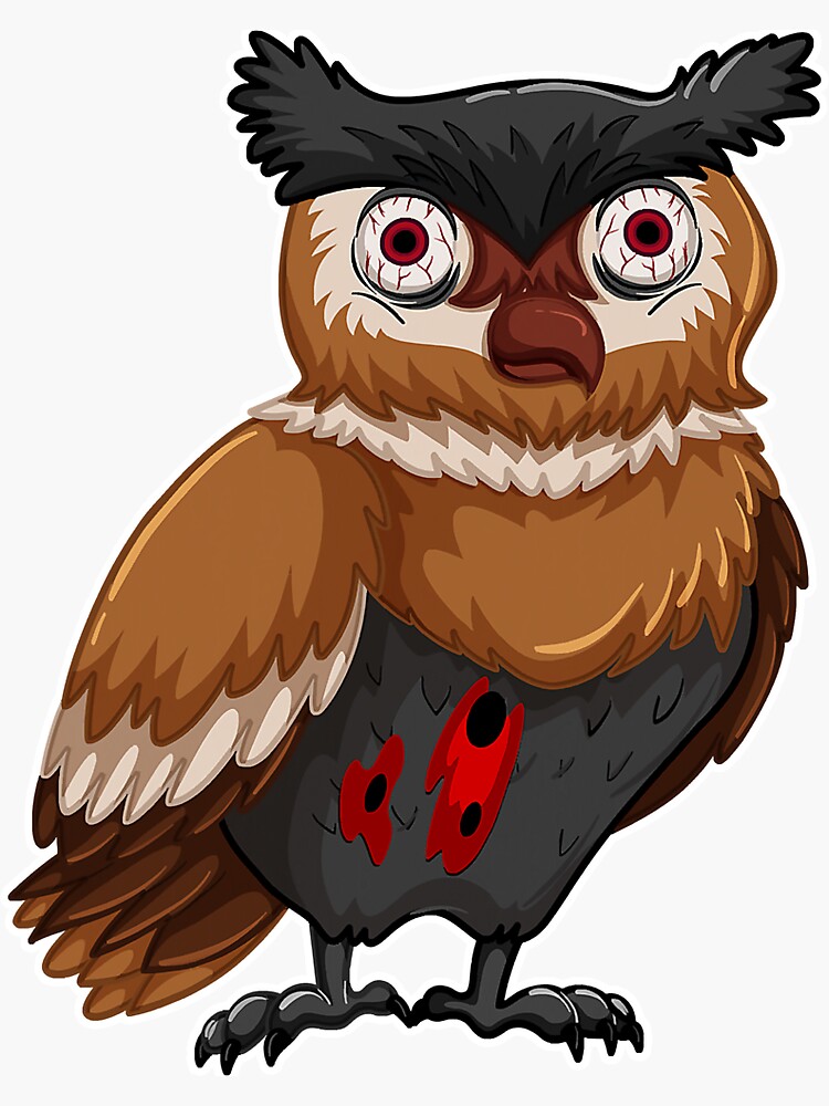 "Zombie Owl Halloween Bloody Monsters" Sticker for Sale by ...