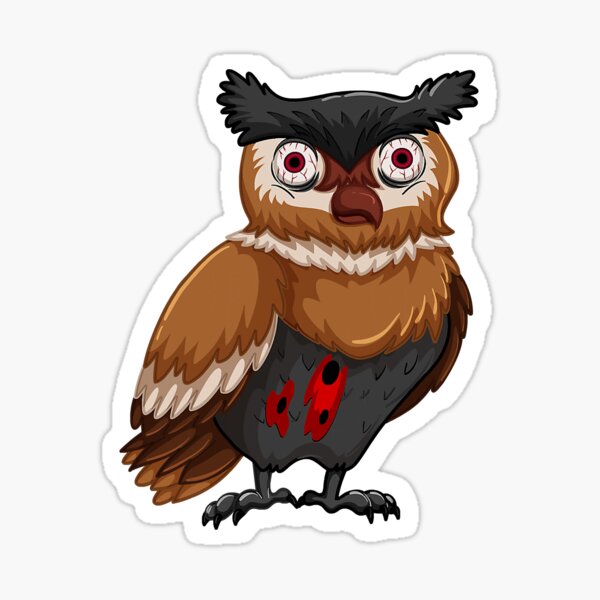 "Zombie Owl Halloween Bloody Monsters" Sticker for Sale by ...
