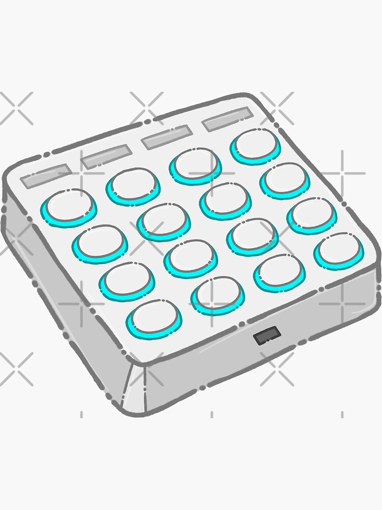 "Midi Fighter 3D, White" Sticker for Sale by lpsc | Redbubble
