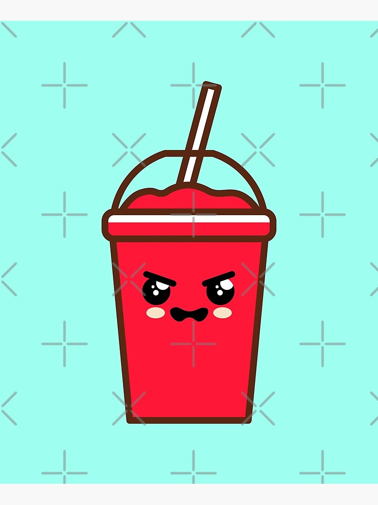 "Kawaii Red Angry Slushy - Cute Kawaii Slushy" Poster for Sale by 2-Of ...