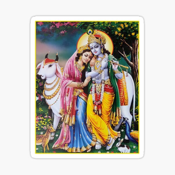 " Radha Krishna ji" Sticker by aruvanita | Redbubble