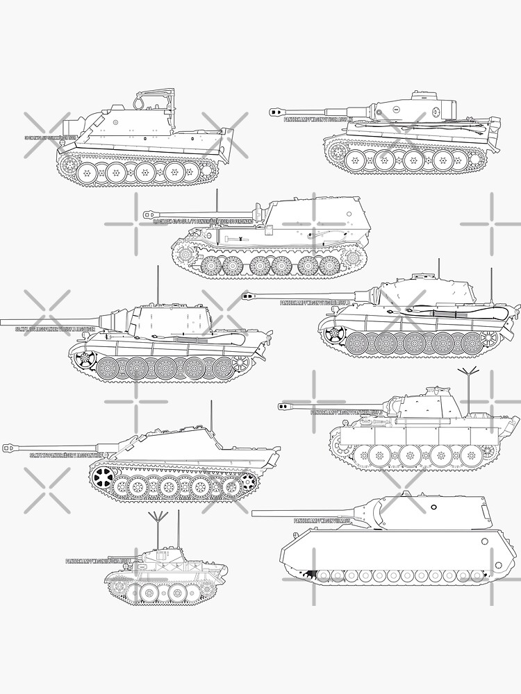 "9 real german tanks" Sticker by FAawRay | Redbubble