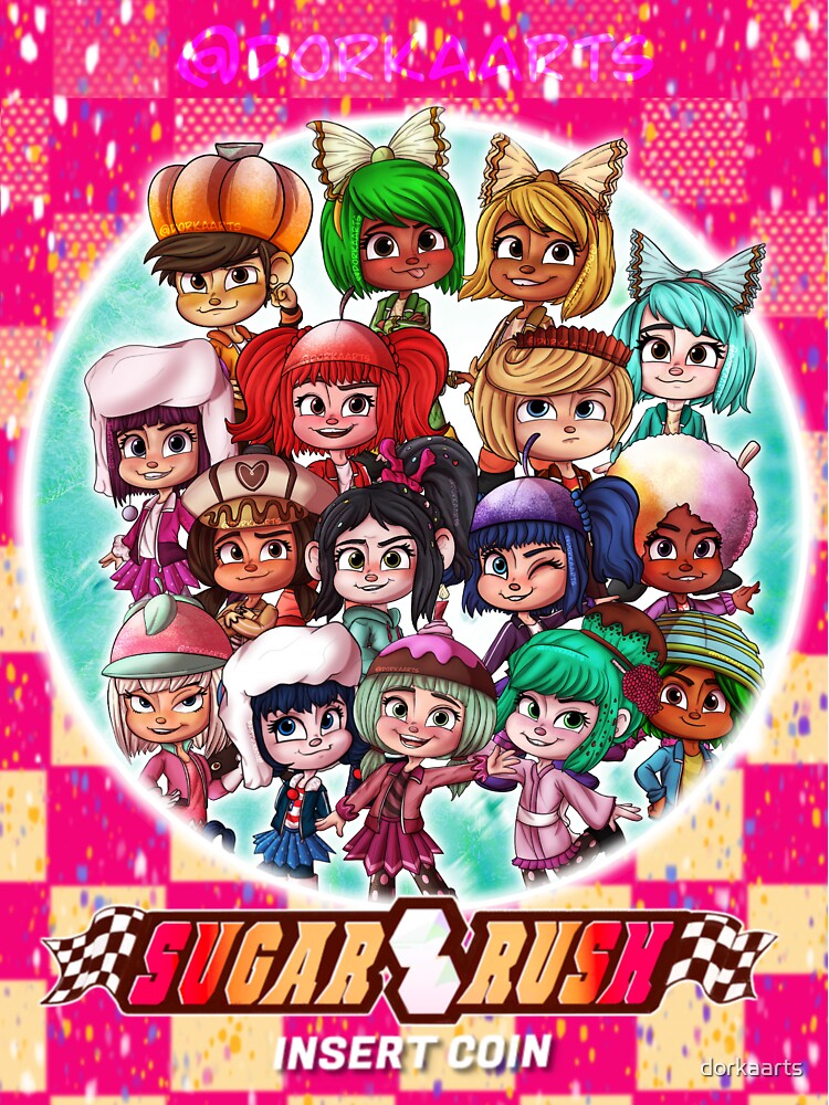 "The Sugar Rush Racers" Sticker for Sale by dorkaarts | Redbubble