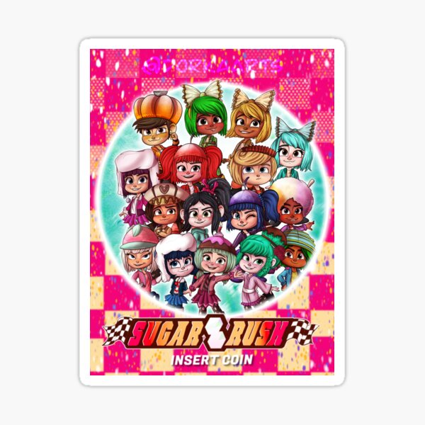 "The Sugar Rush Racers" Sticker for Sale by dorkaarts | Redbubble