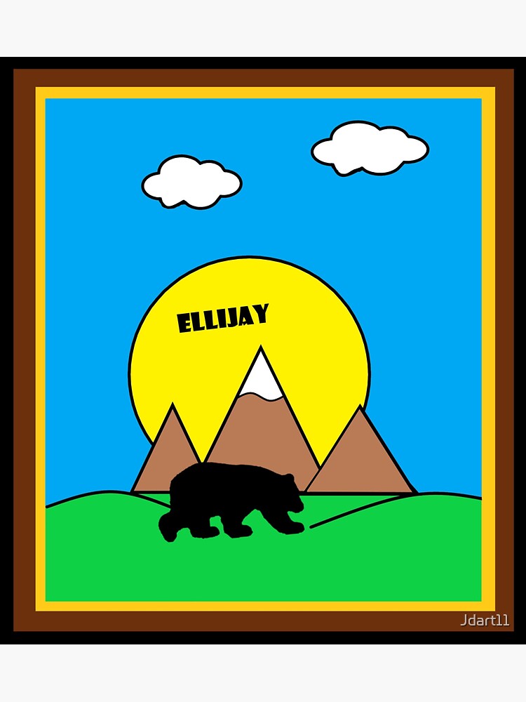 "Ellijay Poster" Sticker for Sale by Jdart11 | Redbubble