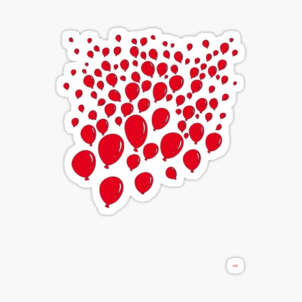 "ninety-nine red balloons" Sticker for Sale by jeska84 | Redbubble