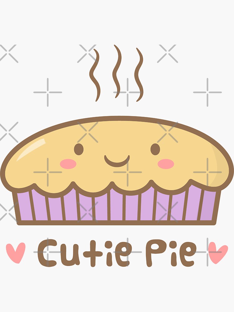 "Cute Cutie Pie Food Doodle" Sticker for Sale by rustydoodle | Redbubble