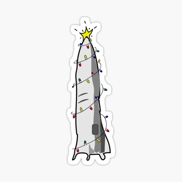 "Minimal Christmas Rocket Tree" Sticker for Sale by Dilito4 | Redbubble