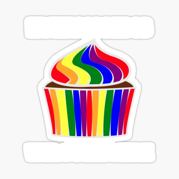 "Everyone Is Welcome Here - LGBT Cupcake Design" Sticker for Sale by ...
