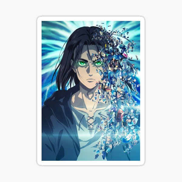 "Attack on Titan Eren visual" Sticker by snailhunter66 | Redbubble