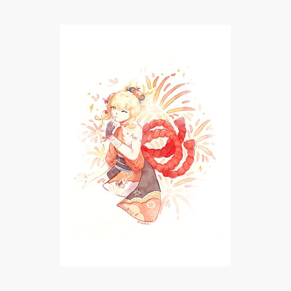 Lámina fotográfica «Gesnhin Yoimiya Fanart» de Hwari | Redbubble