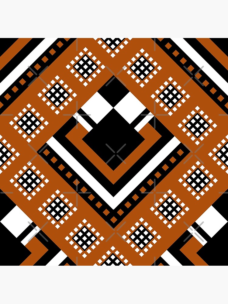 "Zimbabwe | Modified Traditional Retso Pattern( Orange, White and Black ...