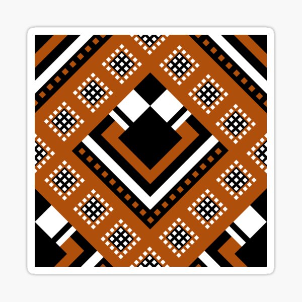 "Zimbabwe | Modified Traditional Retso Pattern( Orange, White and Black ...