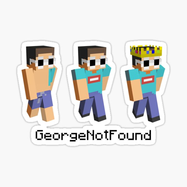 "Gogy Fanart GeorgeNotFound Glasses Clout (Dream SMP Member)" Sticker ...
