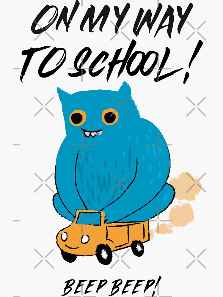 "On my way to school" Sticker by Sunset-1 | Redbubble
