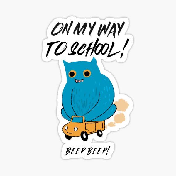 "On my way to school" Sticker by Sunset-1 | Redbubble