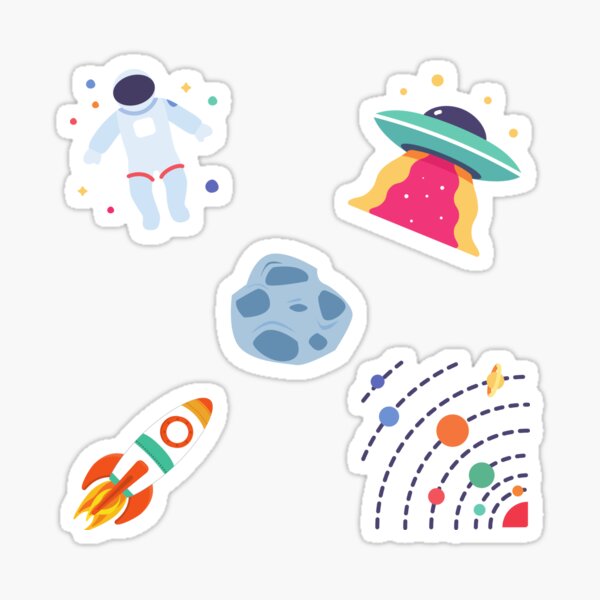 "meteorites and UFOs" Sticker by bohemedesign | Redbubble