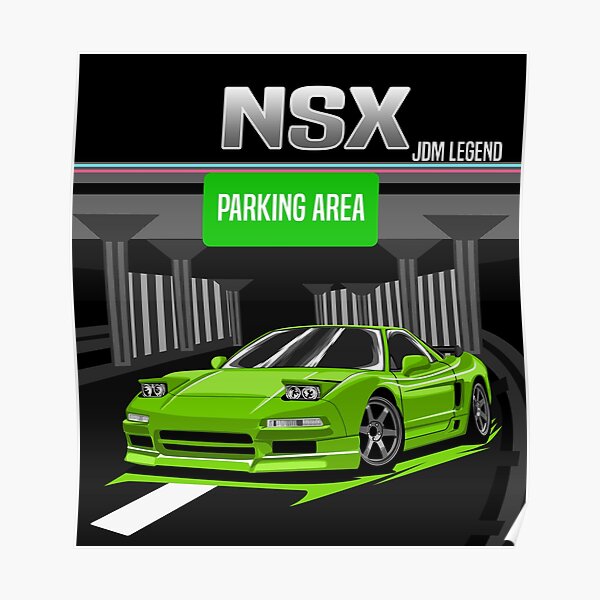 "NSX Green JDM Legend" Poster for Sale by Ryzdesain | Redbubble