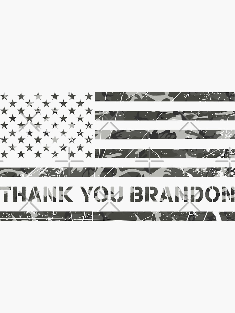 "Thank You Brandon Vintage American Flag Camo" Sticker for Sale by ...