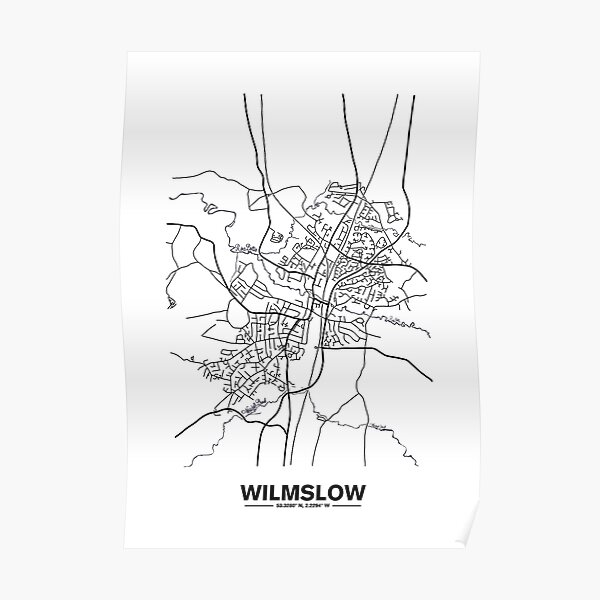 "WILMSLOW | MAP & COORDINATES" Poster for Sale by axelle1410 | Redbubble