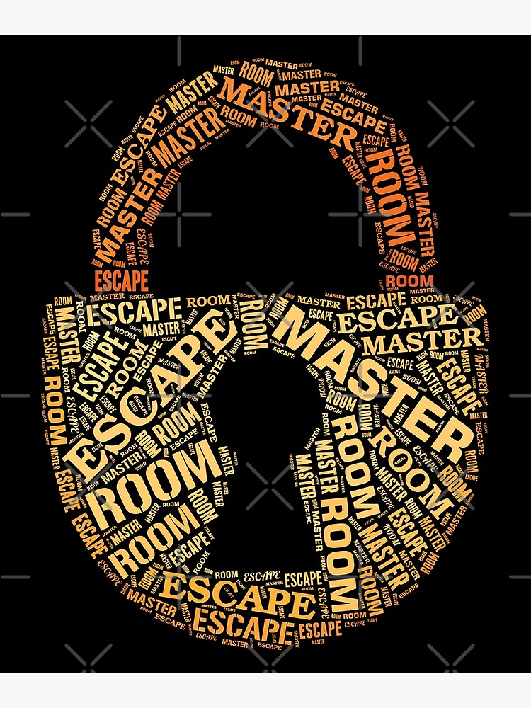 "Escape Room Master Puzzle Game Escaping Crew Team graphic" Poster for ...