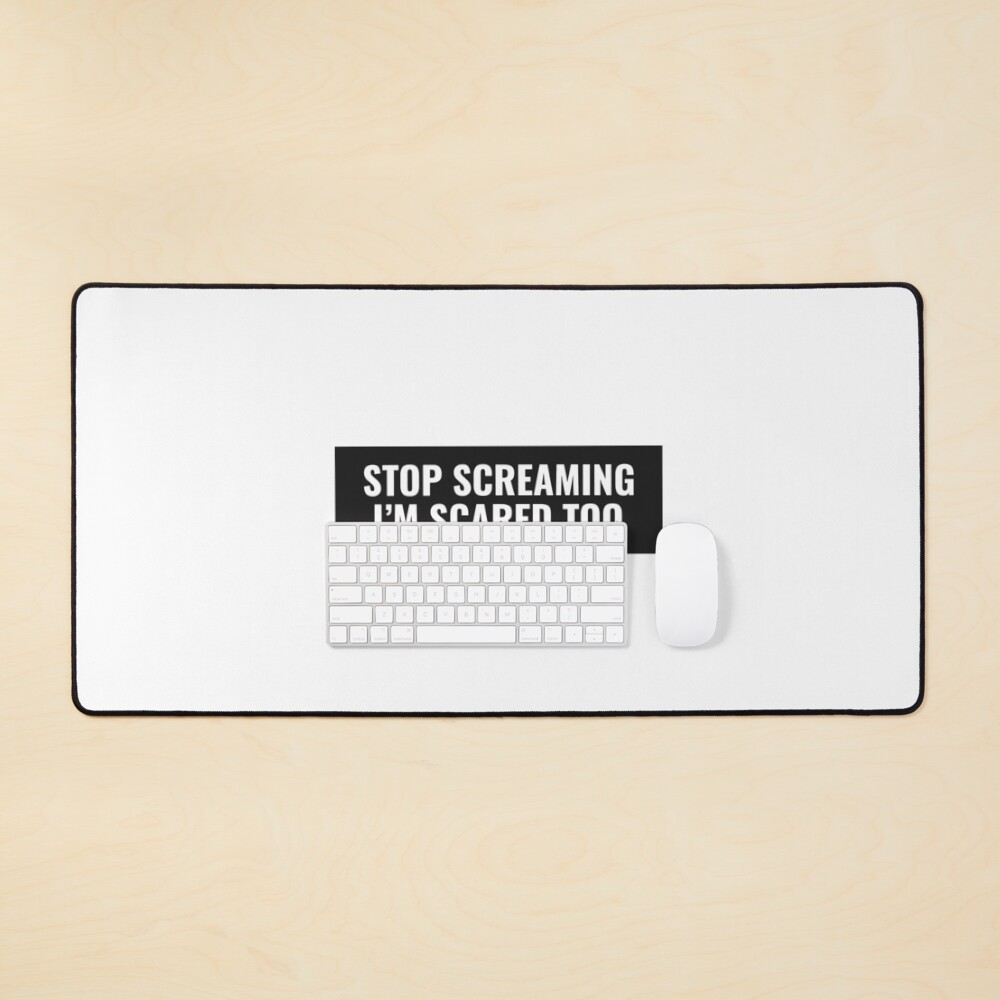 "Stop Screaming "I'm scared too" " Sticker for Sale by Dim0107 | Redbubble