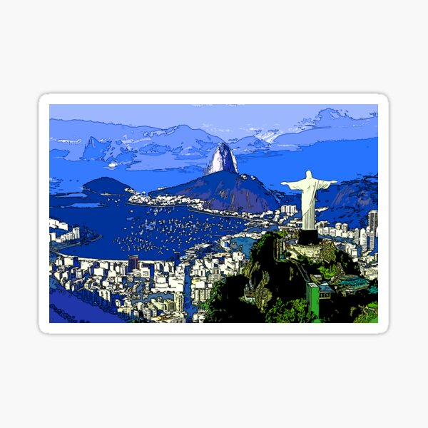 "Rio de janeiro" Sticker for Sale by JoanaRamos | Redbubble