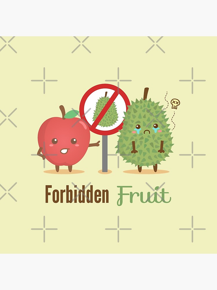 "Durian is a Forbidden Fruit Pun Humor" Throw Pillow by rustydoodle ...