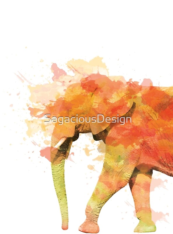 "Positive elephant" by SagaciousDesign | Redbubble