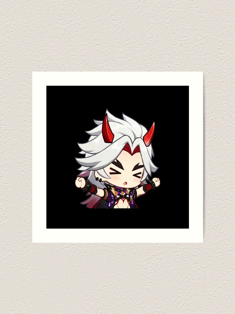 "Genshin Impact Arataki Itto Chibi Cute " Art Print by Omagatoki ...