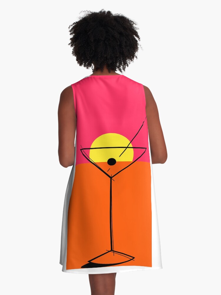 "Pop Art Martini 2 Endless" A-Line Dress for Sale by retrorebirth ...