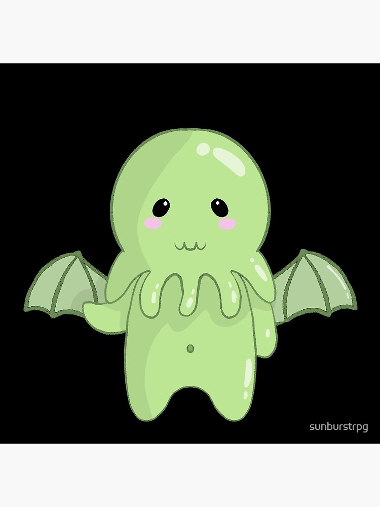 "Cute Kawaii Cthulhu - Lovecraft Fantasy Monster" Poster for Sale by ...