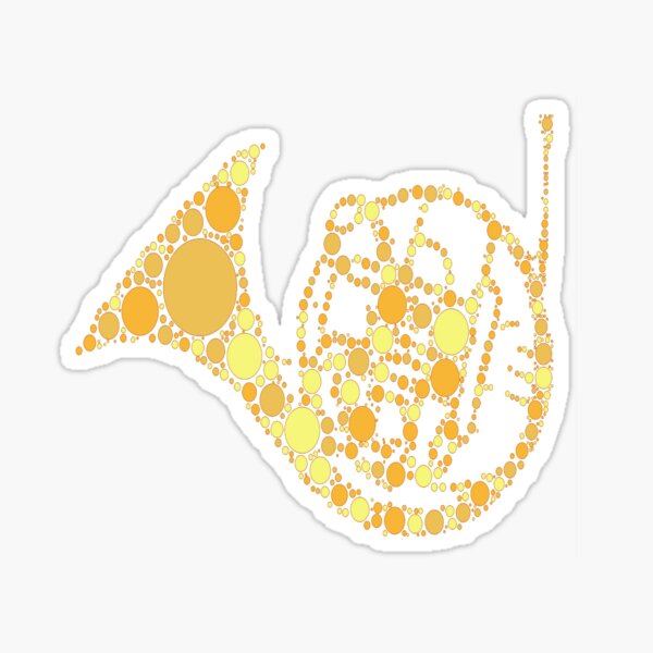 "french horn " Sticker for Sale by Cristina02 | Redbubble