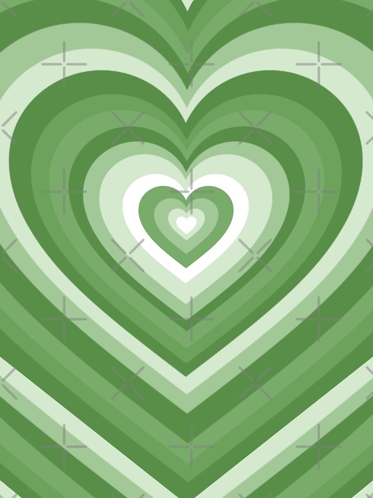 "Green heart" Sticker by TheMillusion | Redbubble