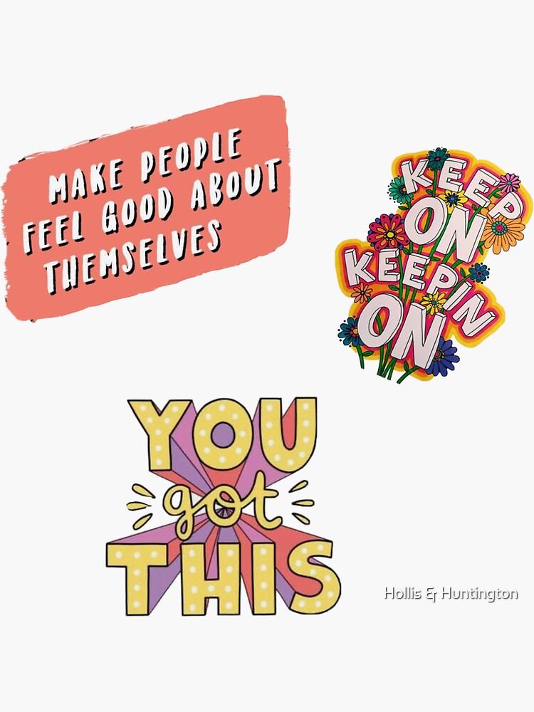 "Positive Quotes Sticker Pack" Sticker for Sale by abigailclairej ...