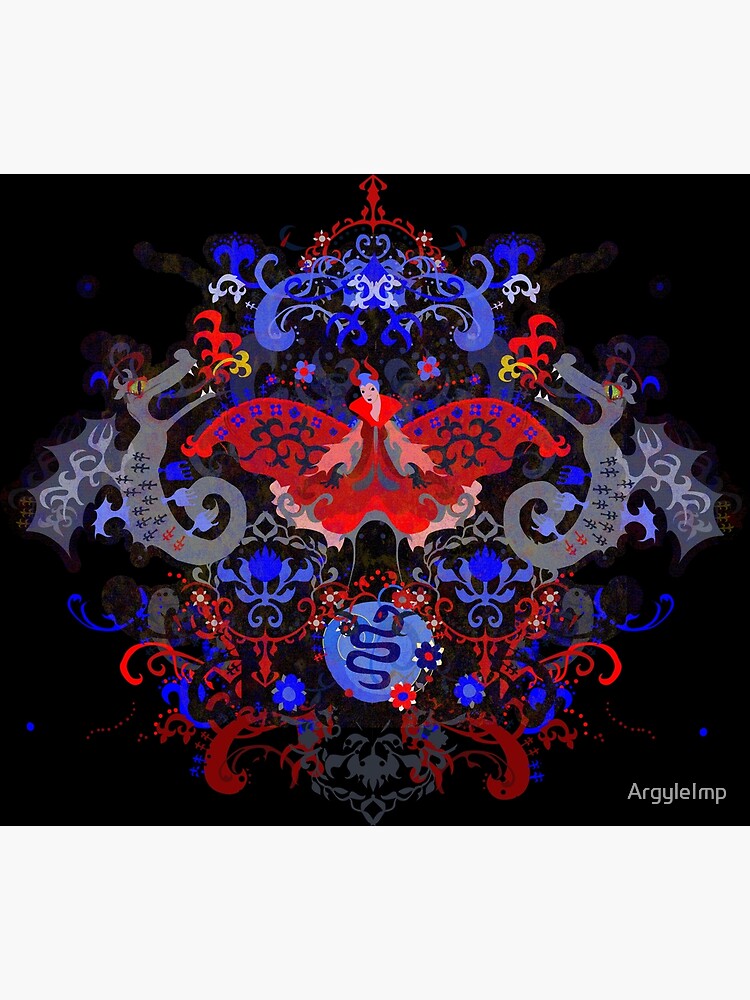 "Polyamory Dragon Damask -- Polyamorous Pride Flag Colors " Metal Print ...