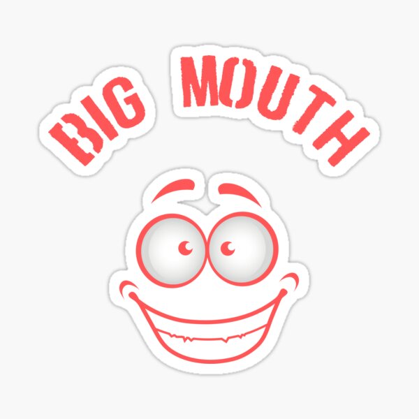 "big mouth members smile face" Sticker for Sale by laamriya974 | Redbubble