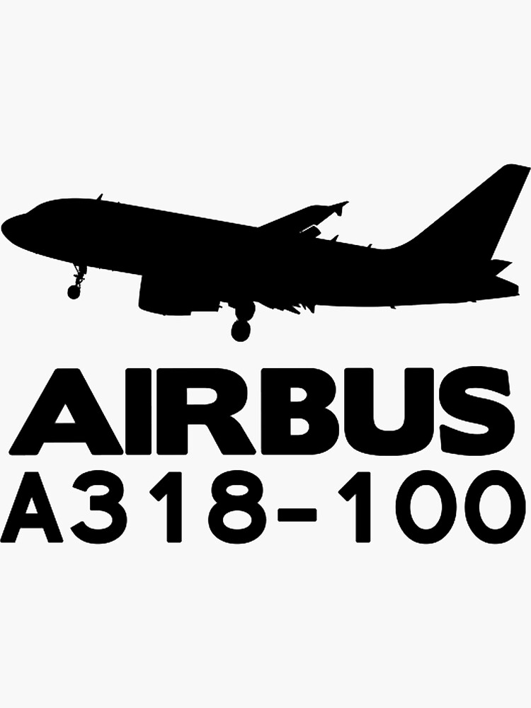"AIRBUS A318-100" Sticker by Ljubo339- | Redbubble