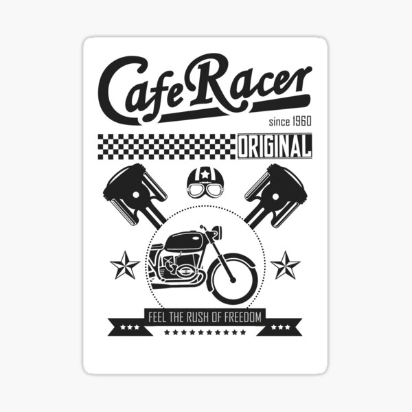 "cafe racer" Sticker by fiishydesigns | Redbubble