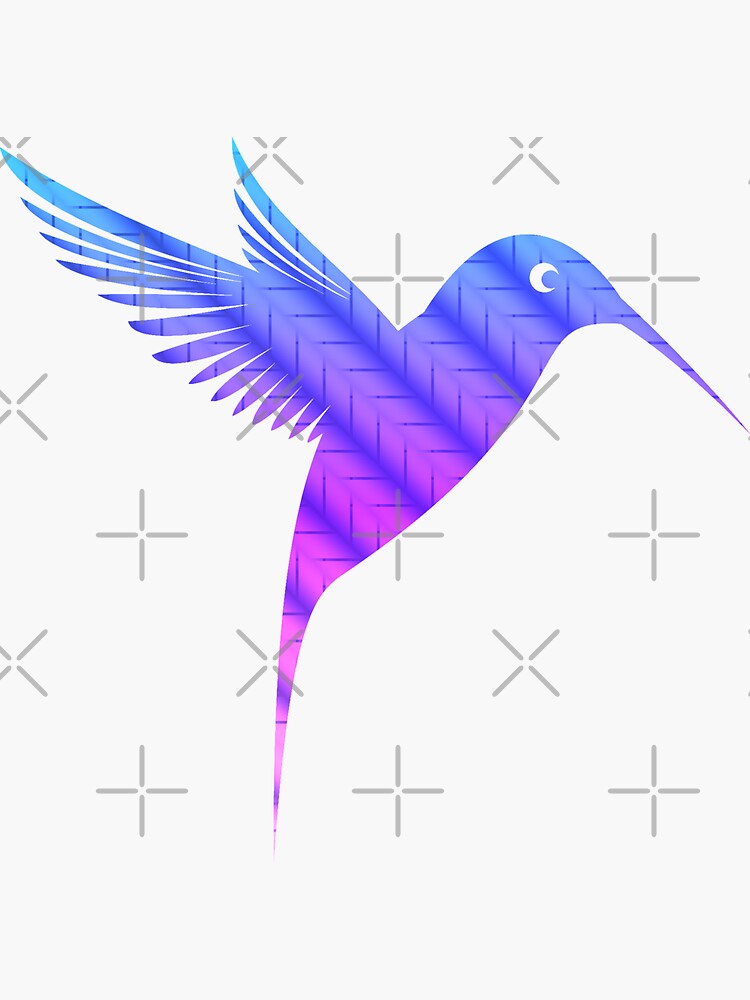 "Bird with Diagonal Patterns: Colour style 1" Sticker for Sale by ...
