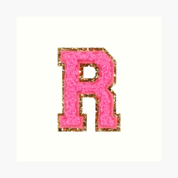 "pink varsity letter | R" Art Print for Sale by Tr3ndyDesignss | Redbubble