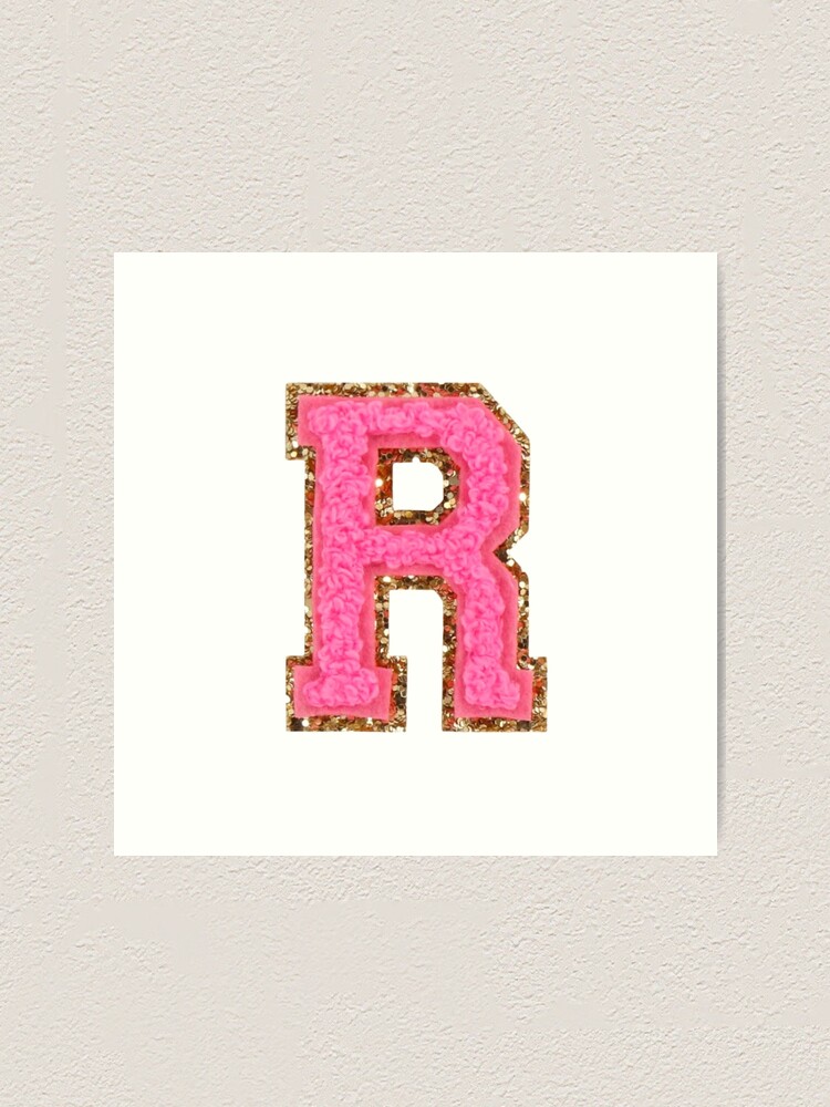 "pink varsity letter | R" Art Print for Sale by Tr3ndyDesignss | Redbubble