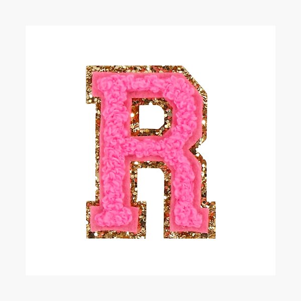 "pink varsity letter | R" Photographic Print for Sale by Tr3ndyDesignss ...