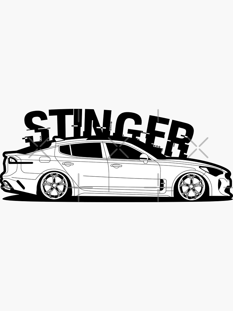 "Kia Stinger" Sticker for Sale by IssKa | Redbubble